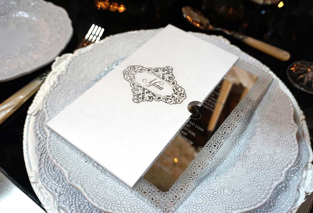 Laser Cut and Engraved Wedding Menus | Intricate Creations