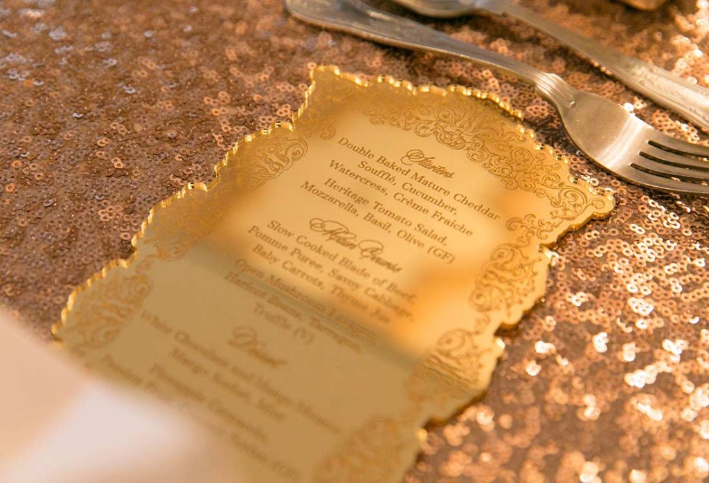 Laser Cut and Engraved Wedding Menus | Intricate Creations