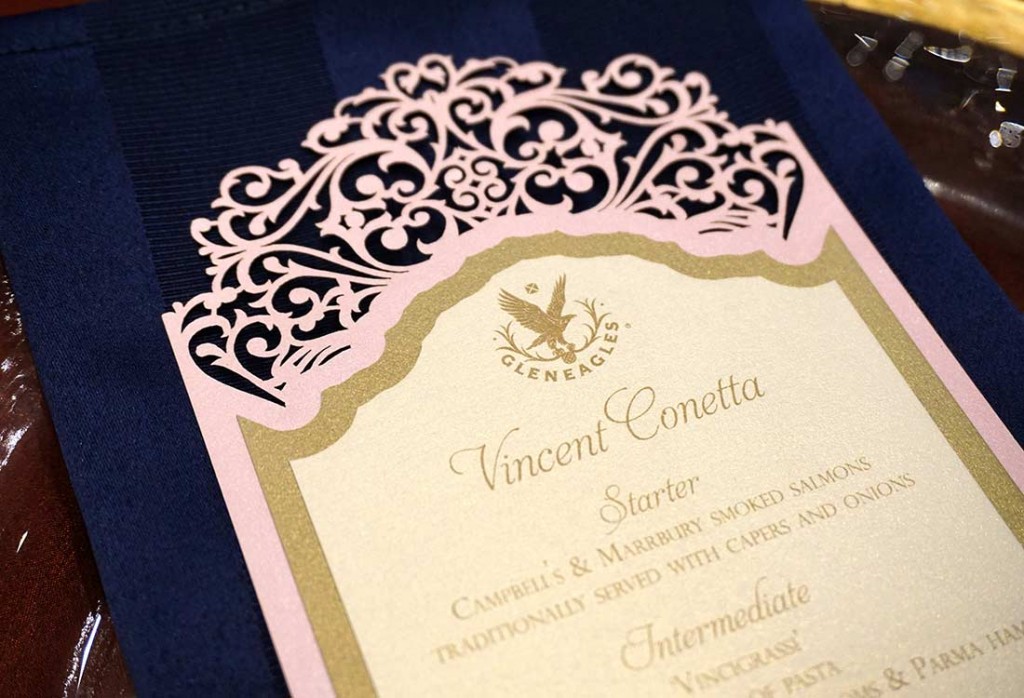 Laser Cut and Engraved Wedding Menus | Intricate Creations