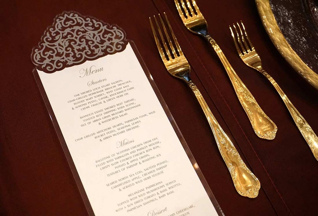 Laser Cut and Engraved Wedding Menus | Intricate Creations