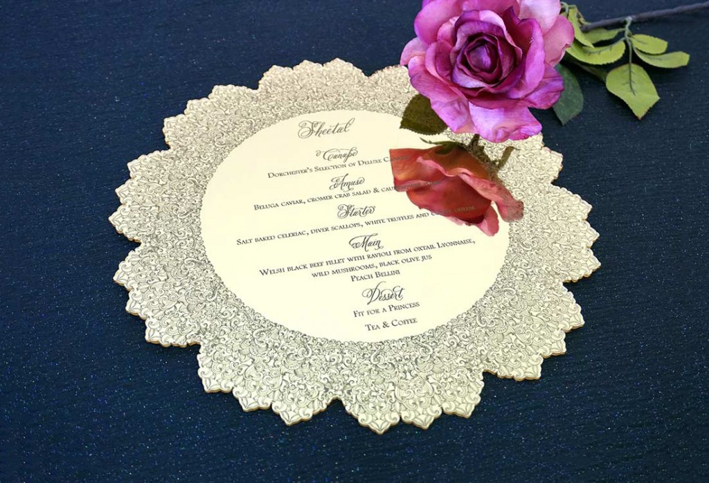 Laser Cut and Engraved Wedding Menus | Intricate Creations