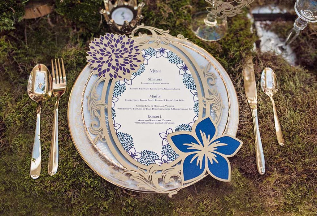 Laser Cut and Engraved Wedding Menus | Intricate Creations