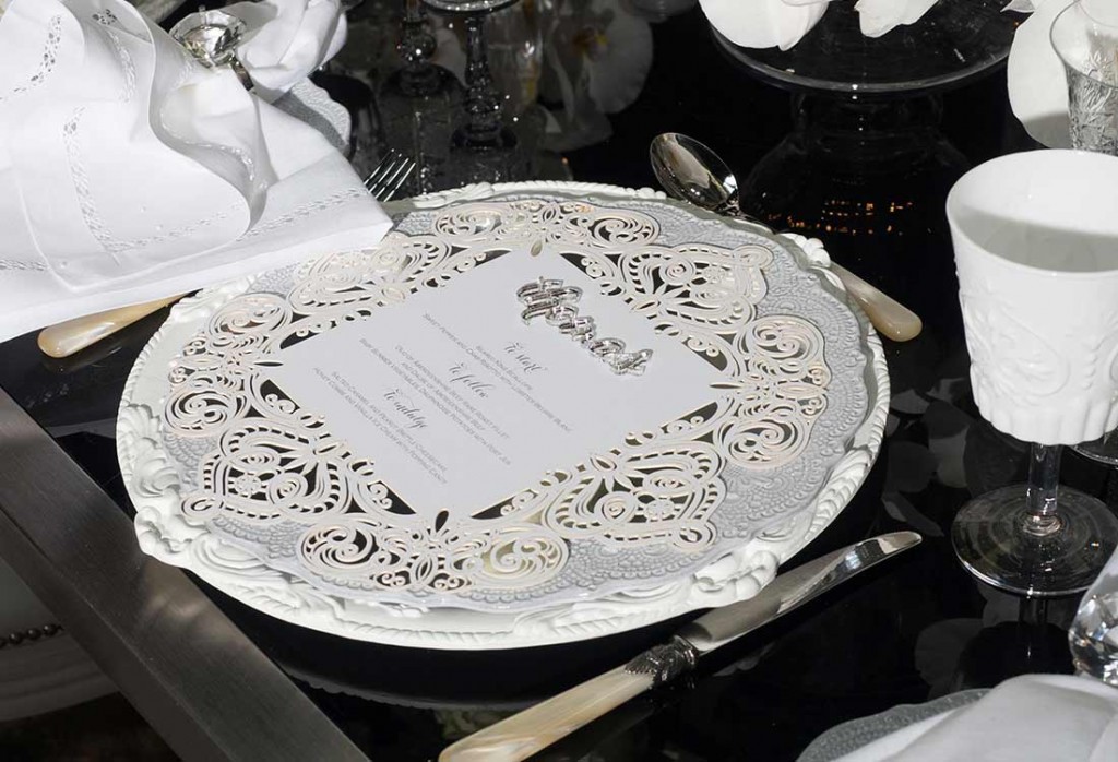 Laser Cut and Engraved Wedding Menus | Intricate Creations